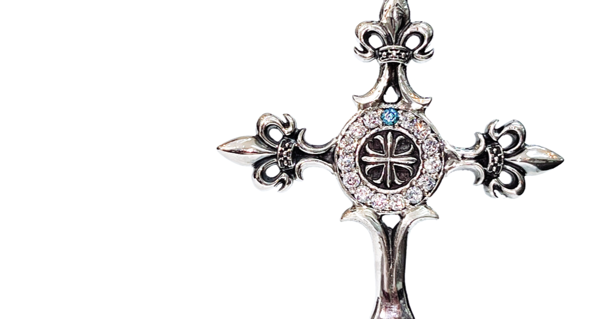 "Custom Necklace"〜Lilly Cross Medal Pave〜